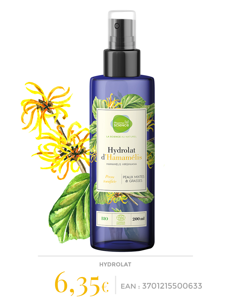 HYDROLAT D'HAMAMÉLIS BIO - Pharmascience